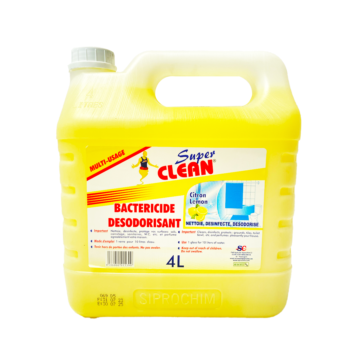 Auchan - Désodorisant bactéricide parfum citron 4L