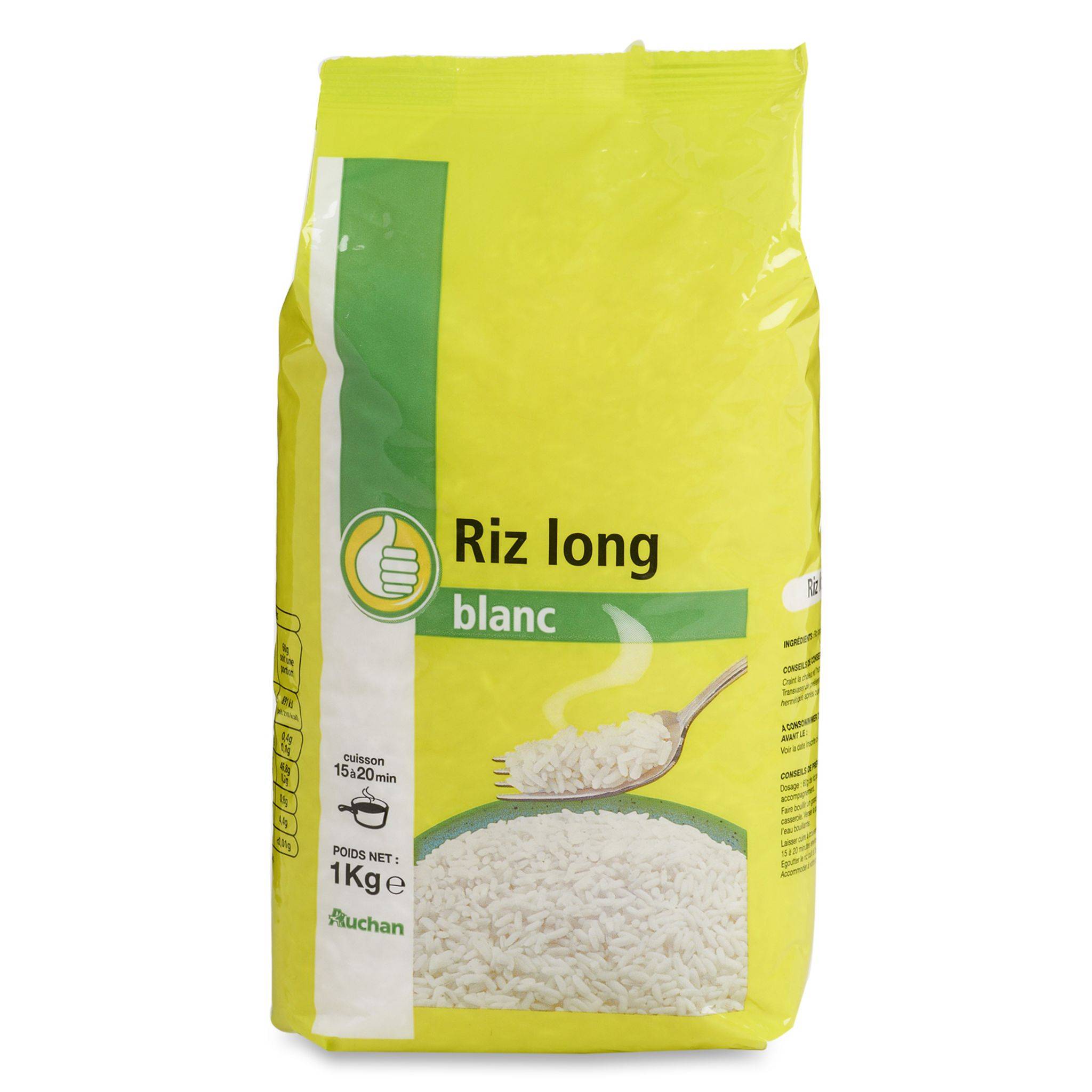 Auchan - Riz long blanc 1kg