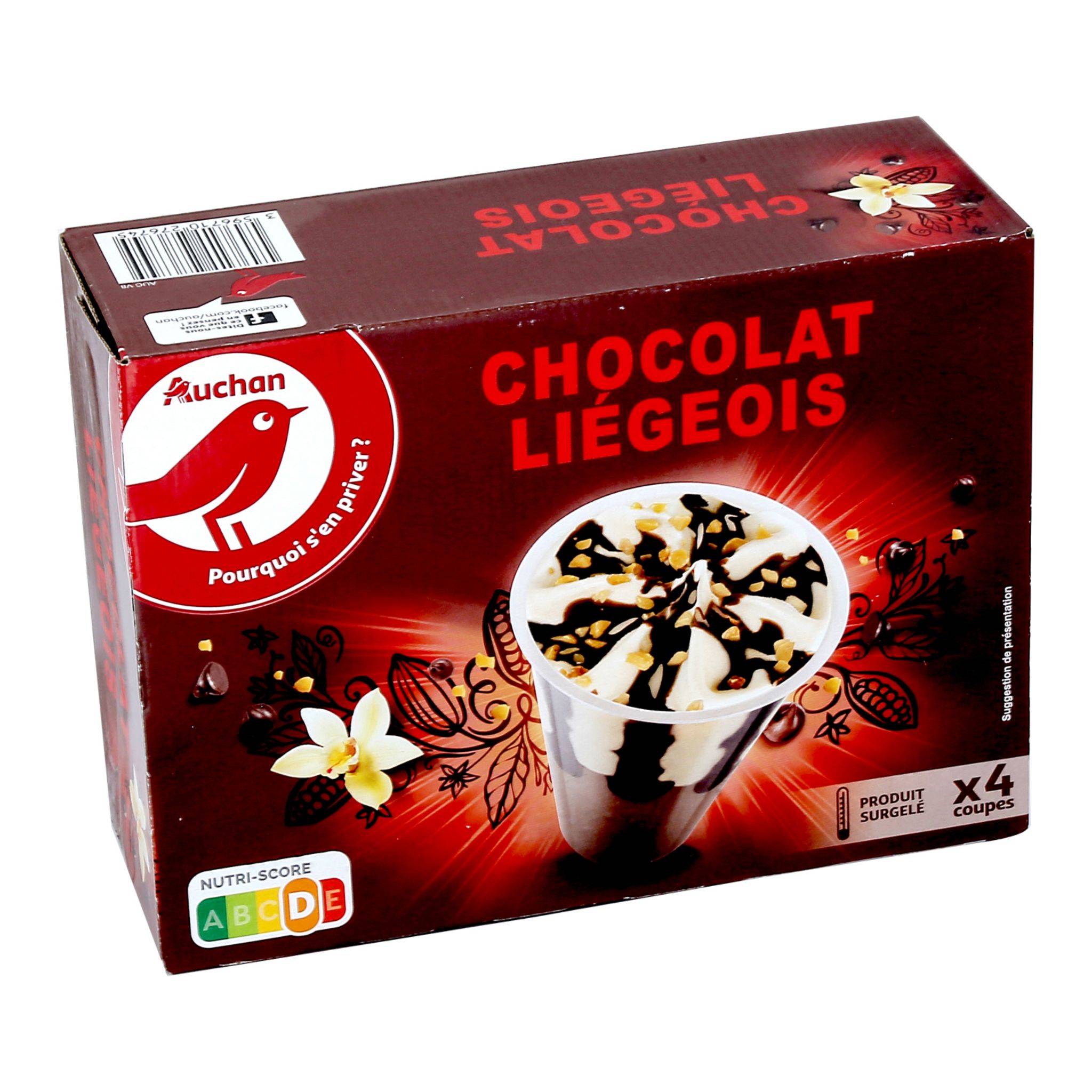 Auchan - Chocolat liégeois 276g