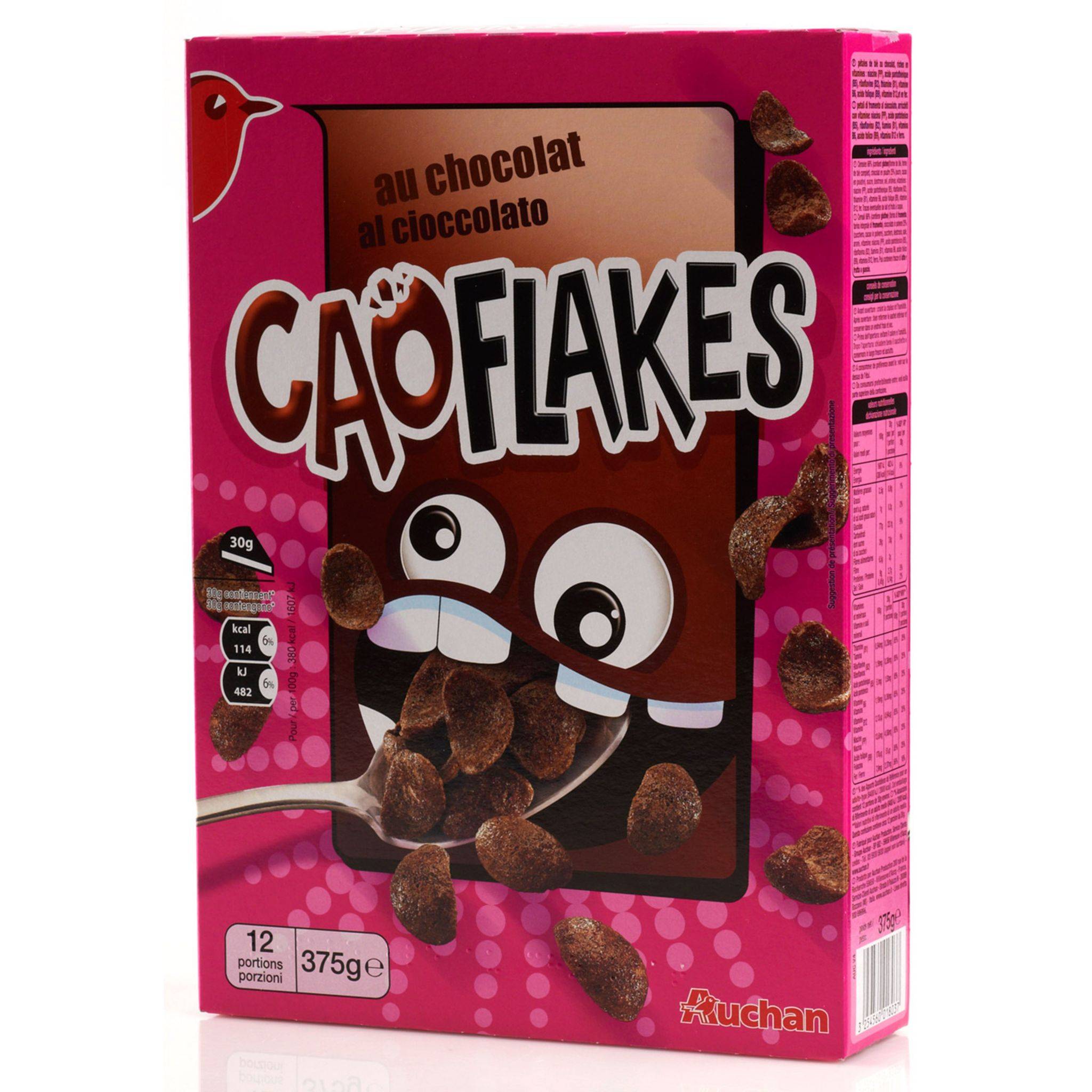 Auchan - Céréales caoflakes au chocolat 375g